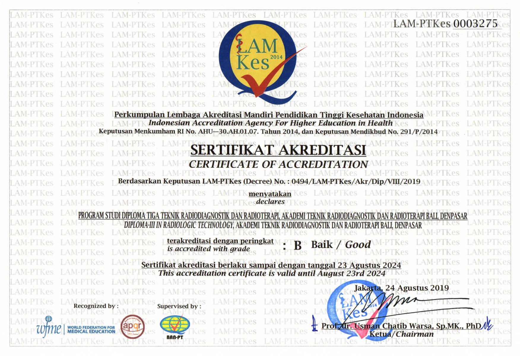 ATRO BALI Akreditasi DIII TEKNIK RADIODIAGNOSTIK DAN RADIOTERAPI - ATRO ...